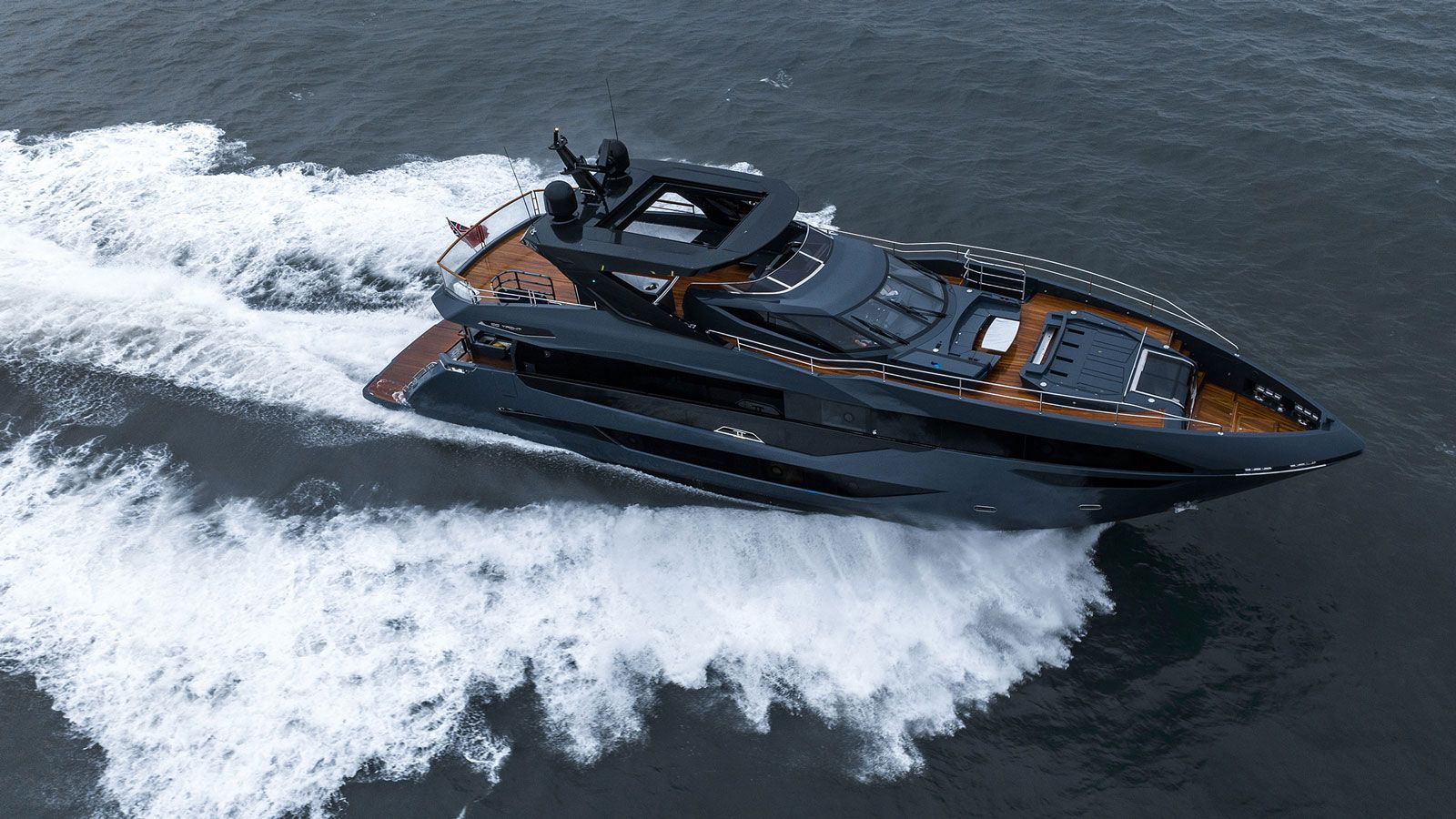 €500k price reduction on 30m "stealth" grey Sunseeker 100 motor yacht Majic